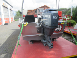 Mehrzweckboot -Alu mit Bugklappe-Jetantrieb